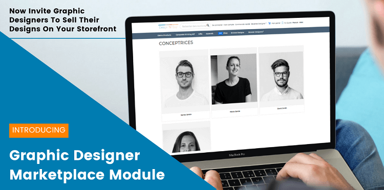 Graphic designers sell designs with marketplace module