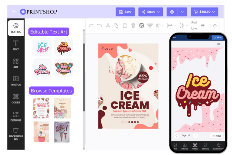 Web To Print Online Designer, Web To Print Design Tool | DesignNBuy